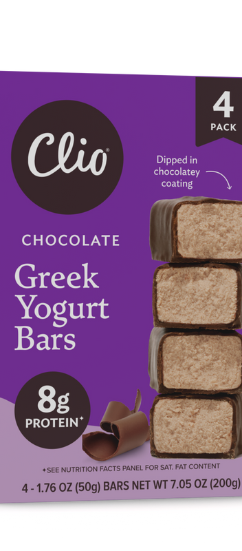 Refrigerated Greek Yogurt Bars - Full Size 4 Pack - Strawberry – Clio ...