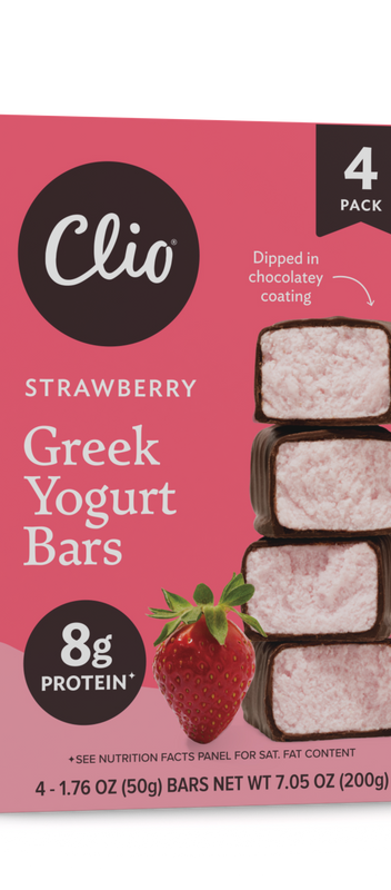 Refrigerated Greek Yogurt Bars - Mini Size 8 Pack - Vanilla – Clio Snacks