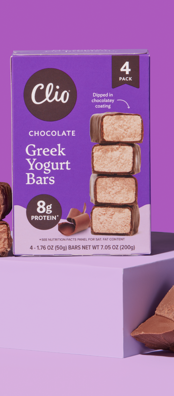 Refrigerated Greek Yogurt Bars - Mini Size 8 Pack - Vanilla – Clio Snacks