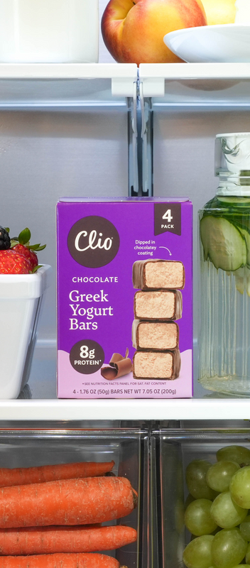 Refrigerated Greek Yogurt Bars - Full Size 4 Pack - Vanilla – Clio Snacks