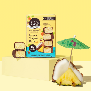 Refrigerated Greek Yogurt Bars - Full Size 4 Pack - Vanilla – Clio Snacks
