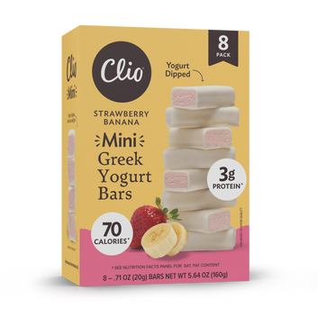 Refrigerated Greek Yogurt Bars - Full Size 4 Pack - Vanilla – Clio Snacks