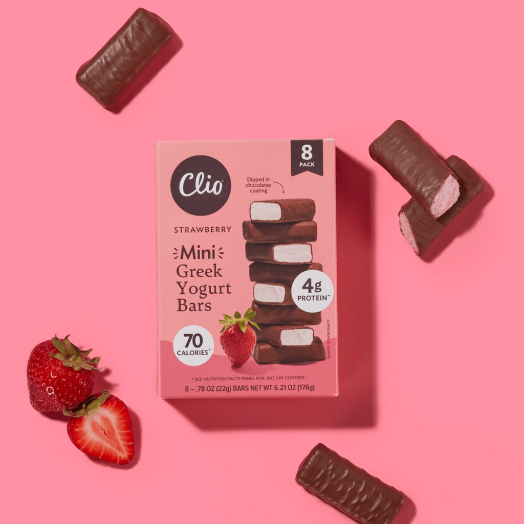 Refrigerated Greek Yogurt Bars - Mini Size 8 Pack - Strawberry | Clio ...