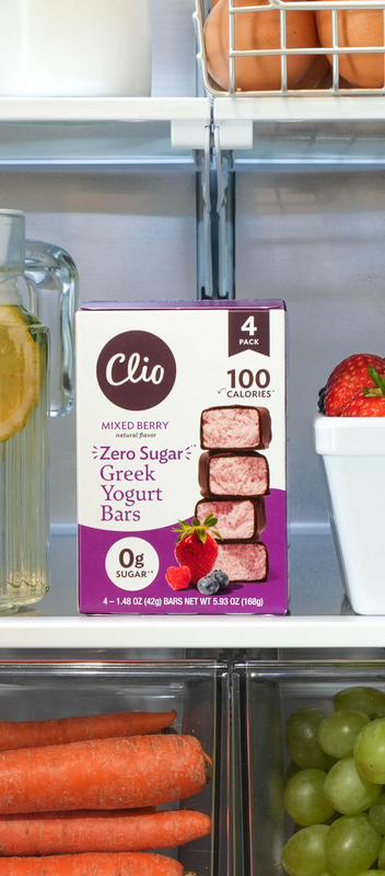 Refrigerated Greek Yogurt Bars - Mini Size 8 Pack - Vanilla – Clio Snacks
