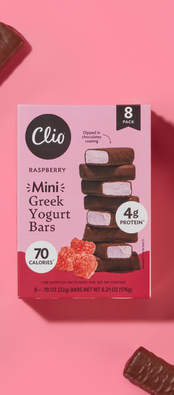 Refrigerated Greek Yogurt Bars - Mini Size 8 Pack - Vanilla – Clio Snacks